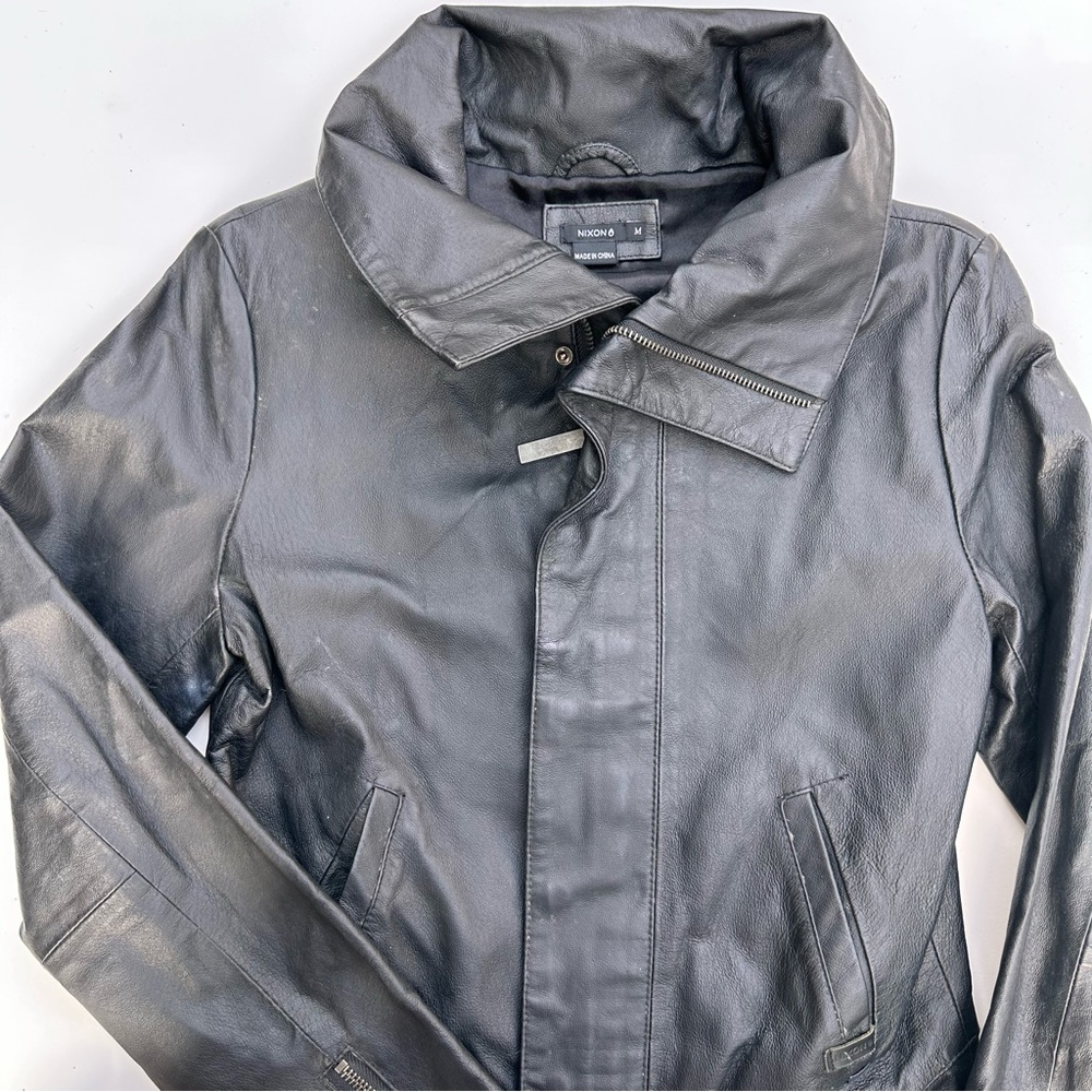 Nixon Black Leather “The Ish” Moto Jacket - Gem